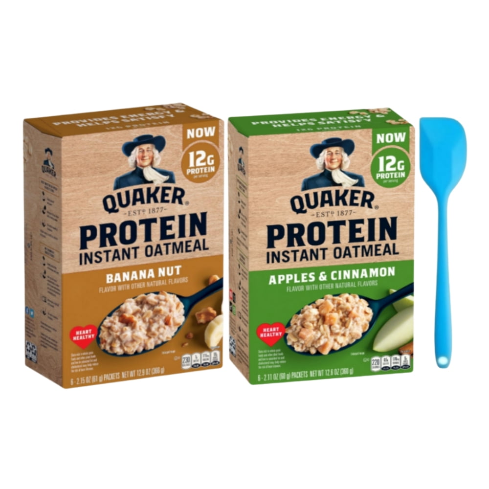 Quaker Protein Instant Oatmeal, Banana Nut, 12.9 oz and Apples ...