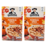 Quaker Pumpkin Spice Instant Oatmeal 1.5oz, 8 Packets (Pack of 2 ...