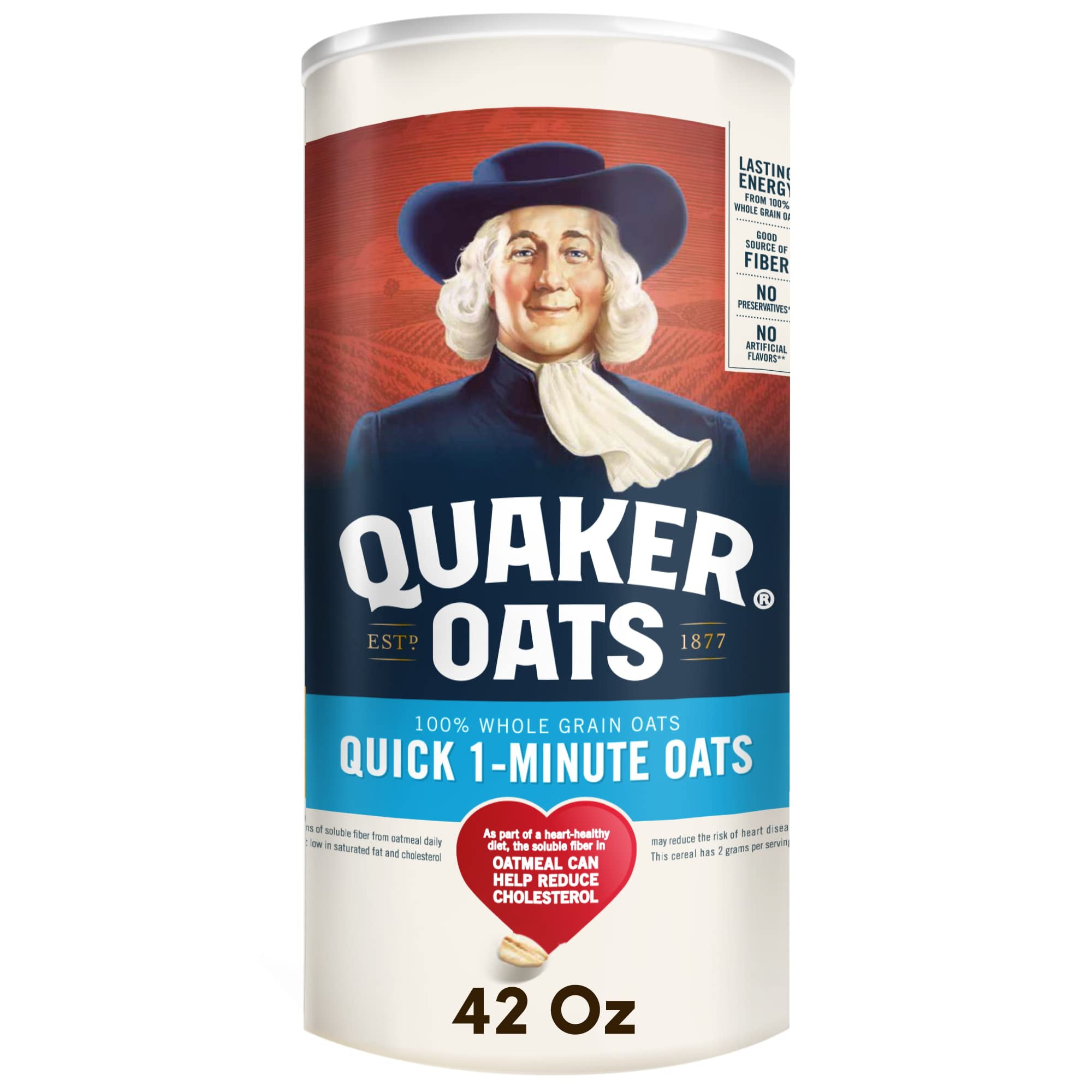 Quaker, Quick 1 Minute Whole Grain Oats, 42 Oz - Walmart.com