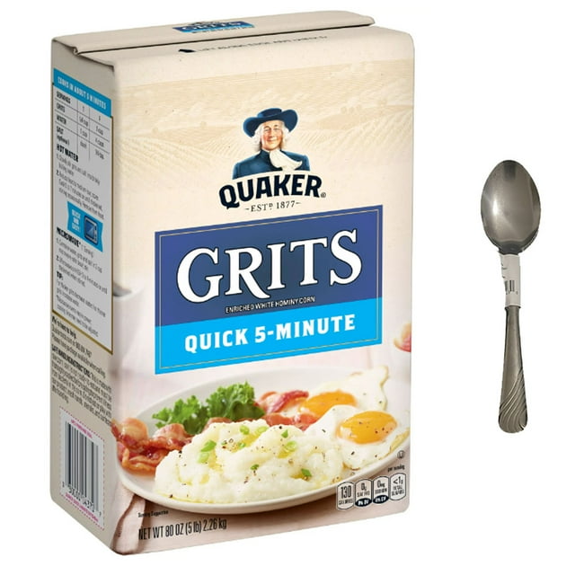 Quaker, Quick 5-Minute Grits, 80 oz Box With Spoon - Walmart.com