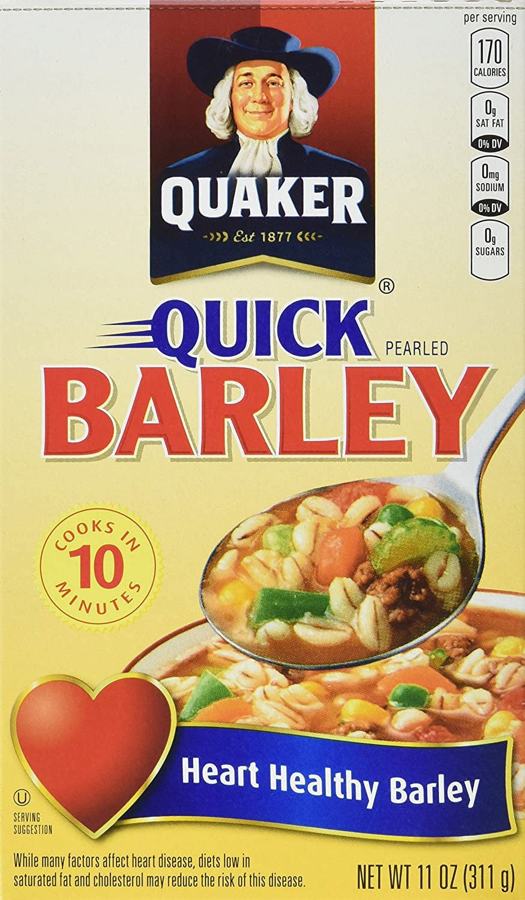 Quaker Quick Barley, 11 Ounce (Pack Of 12) - Walmart.com