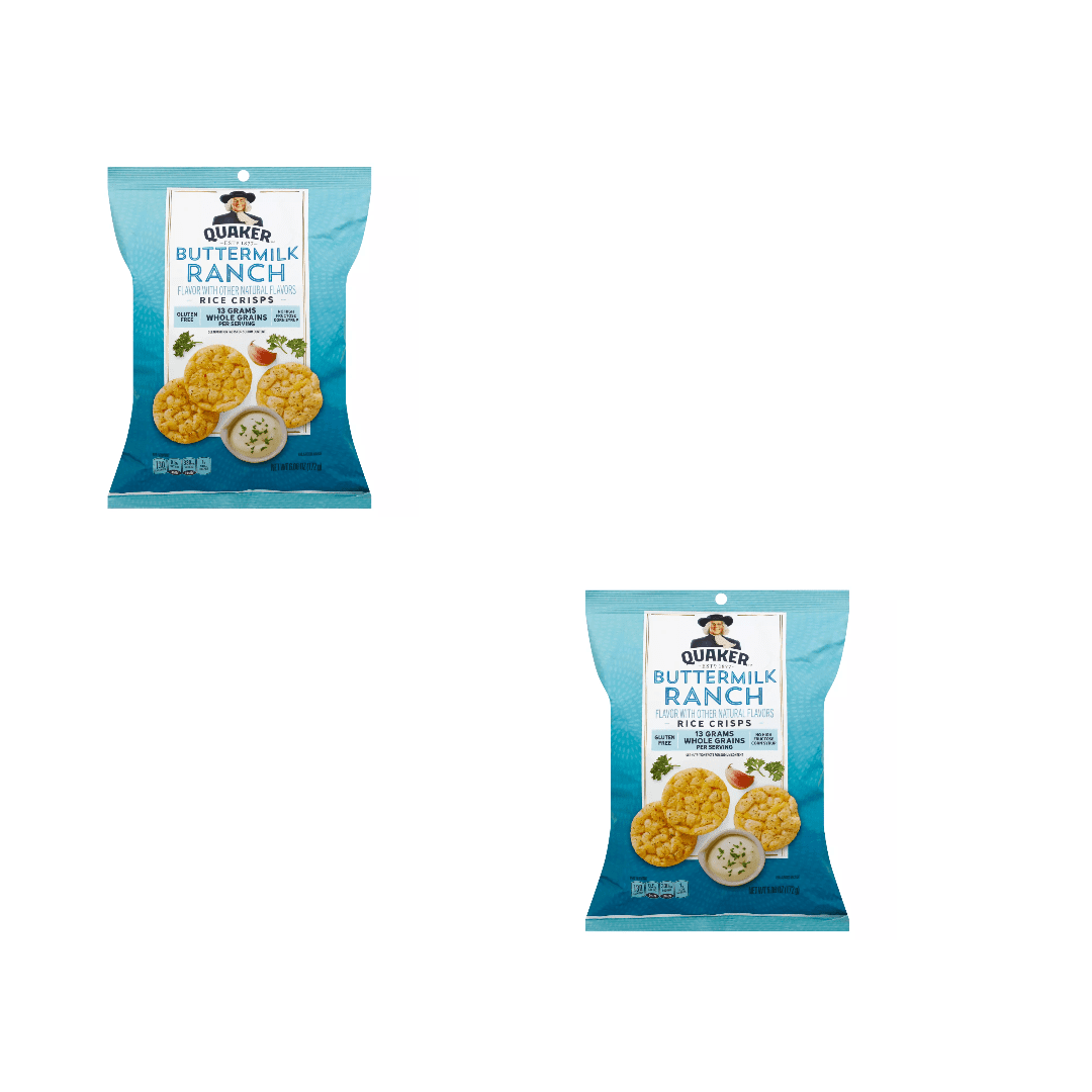 Quaker Ranch Rice Crisps 6.06oz – Savory Snack, Ranch Flavor, Gluten ...