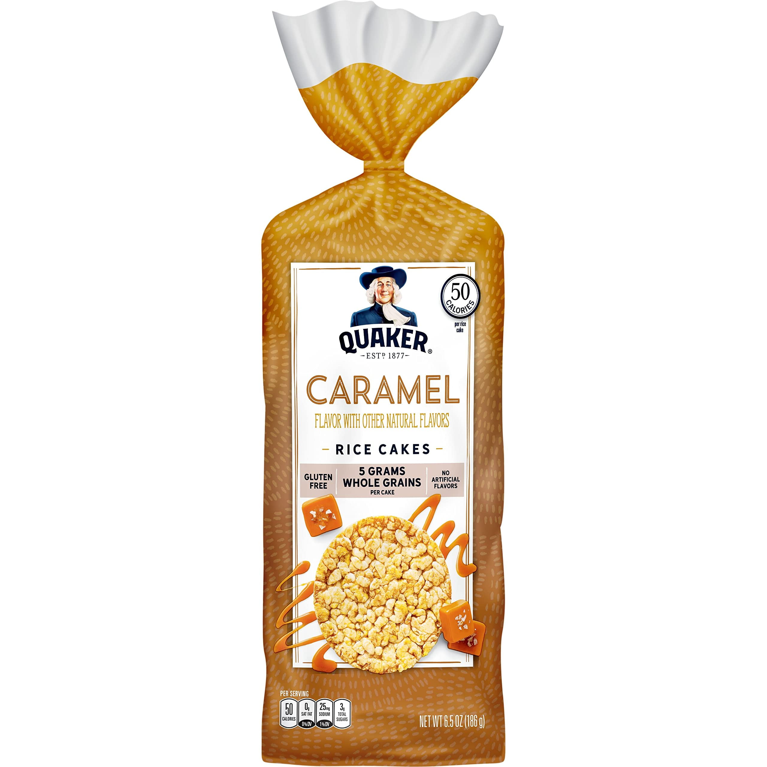 Quaker Rice Cakes, Caramel, 6.5 Oz Packaging May Vary - Pack of 3 ...