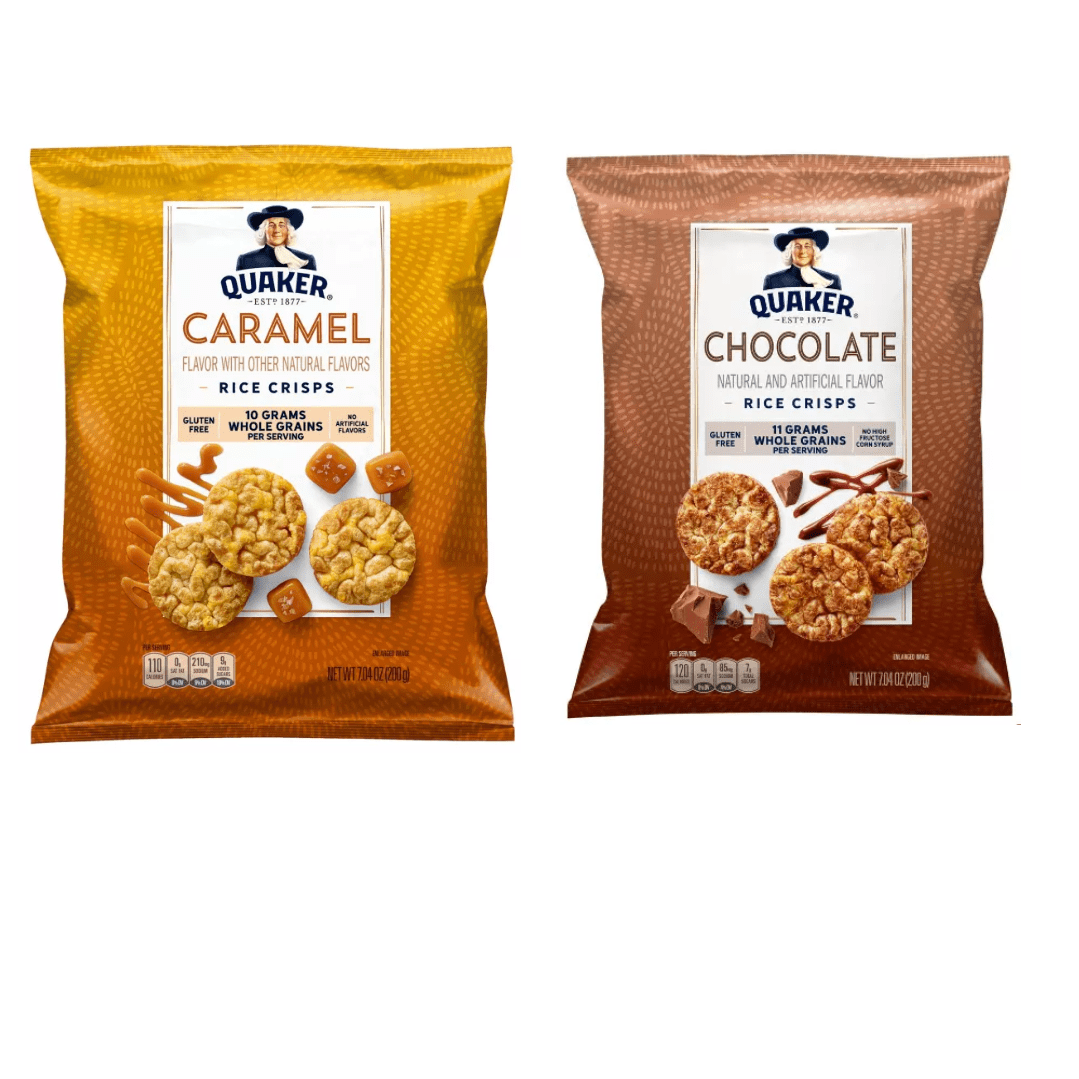 Quaker Rice Crisp Caramel - 7.04oz Quaker Popped Rice Crisps Chocolate ...
