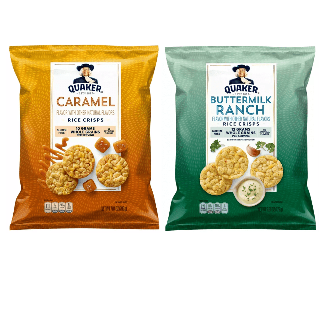 Quaker Rice Crisp Caramel - 7.04oz Quaker Rice Crisp Ranch Buttermilk ...