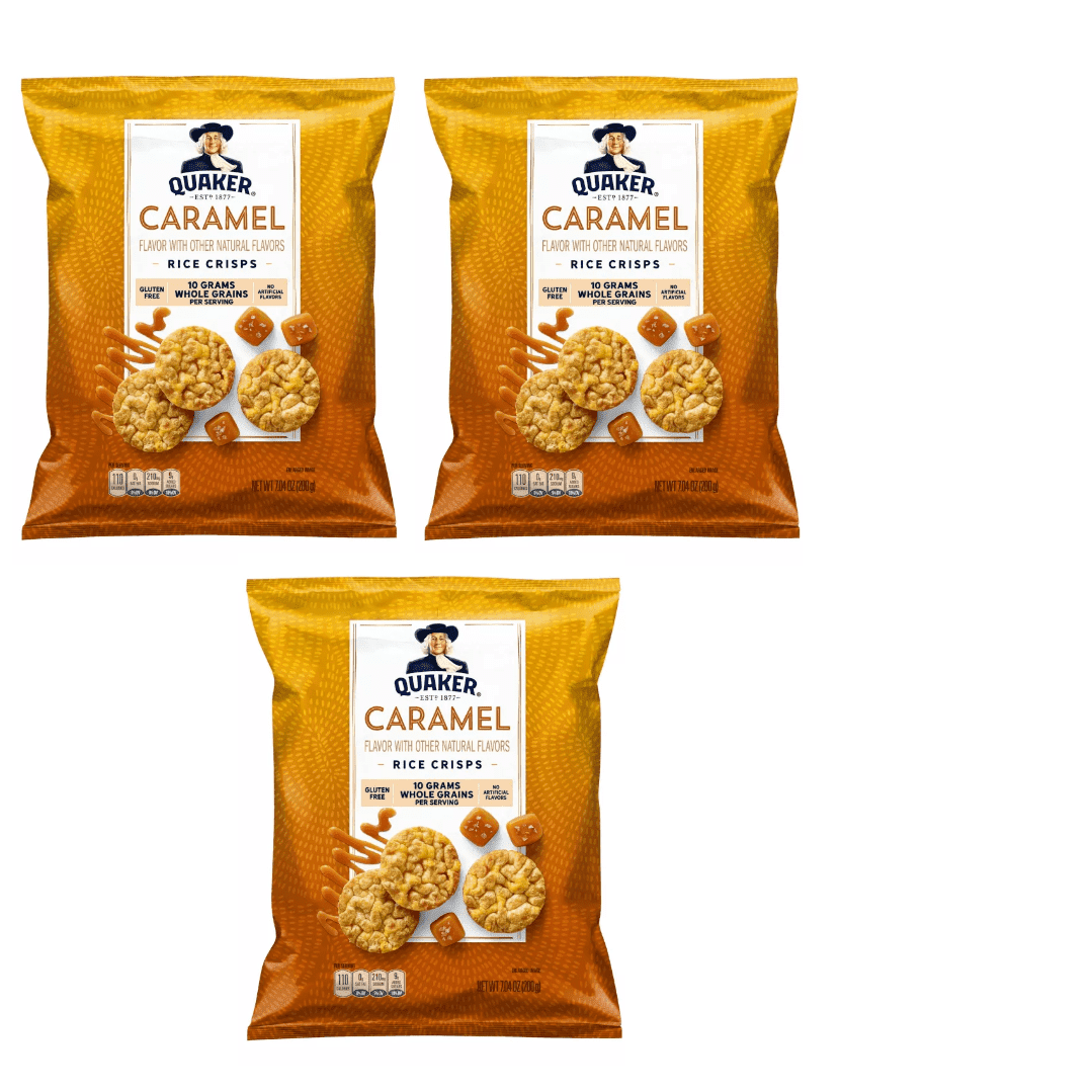 Quaker Rice Crisp Caramel - 7.04oz pack of 3 - Walmart.com