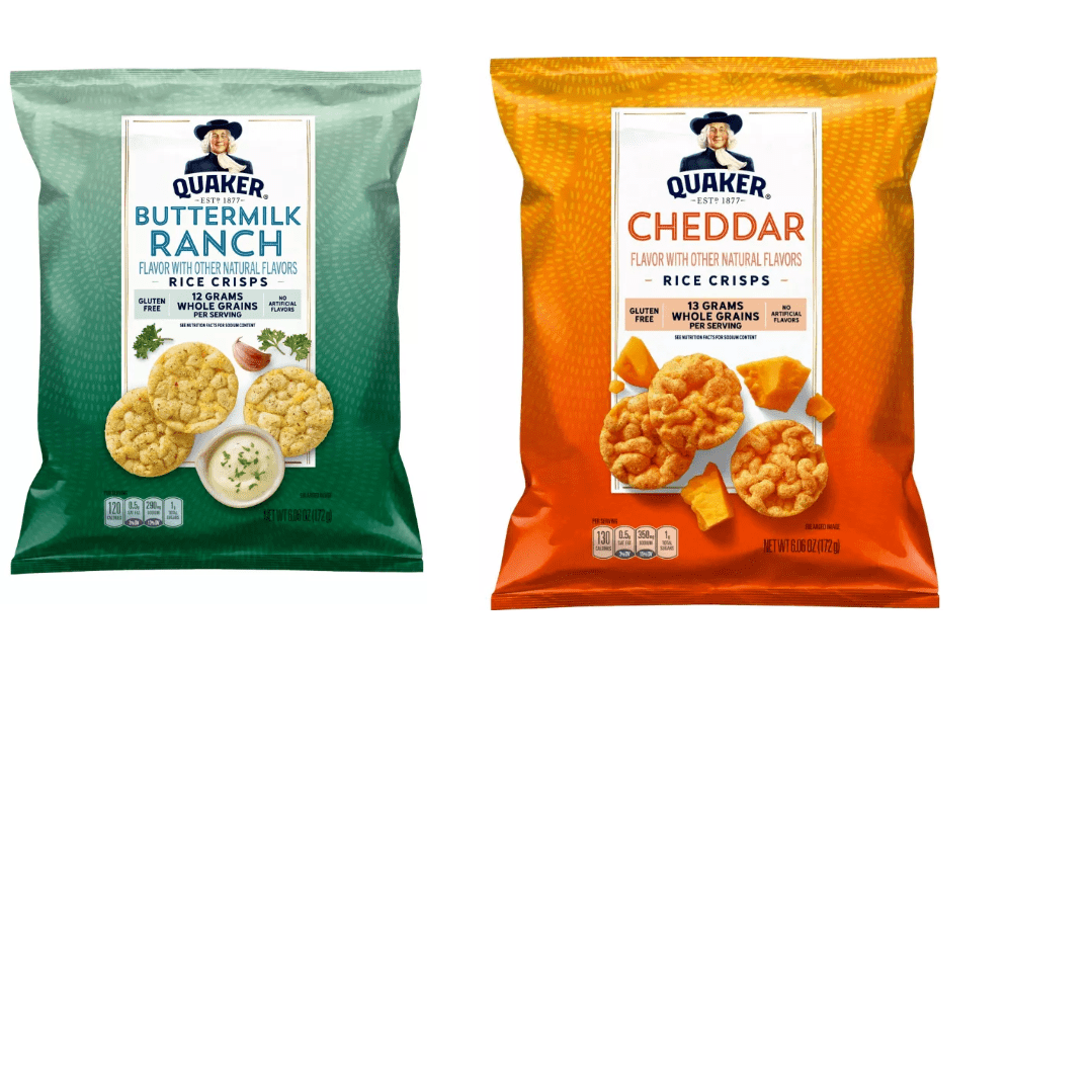 Quaker Rice Crisp Ranch Buttermilk - 6.06oz Quaker Popped Cheddar ...