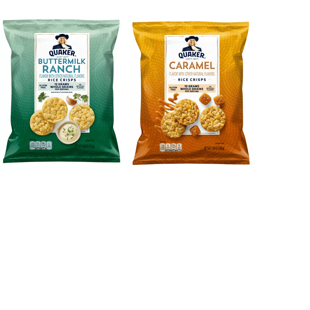 Quaker Rice Crisp Ranch Buttermilk - 6.06oz Quaker Rice Crisp Caramel ...