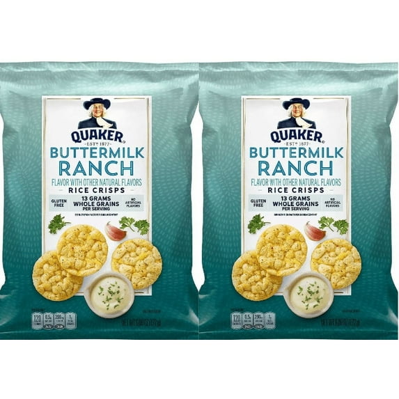 Quaker Rice Crisp Ranch Buttermilk - 6.06oz pack of 2 - Walmart.com