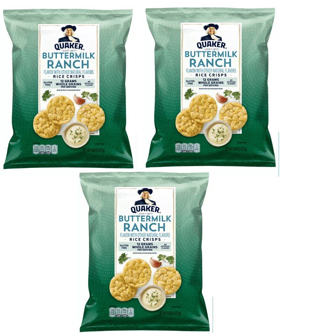 Quaker Rice Crisp Ranch Buttermilk - 6.06oz pack of 3 - Walmart.com