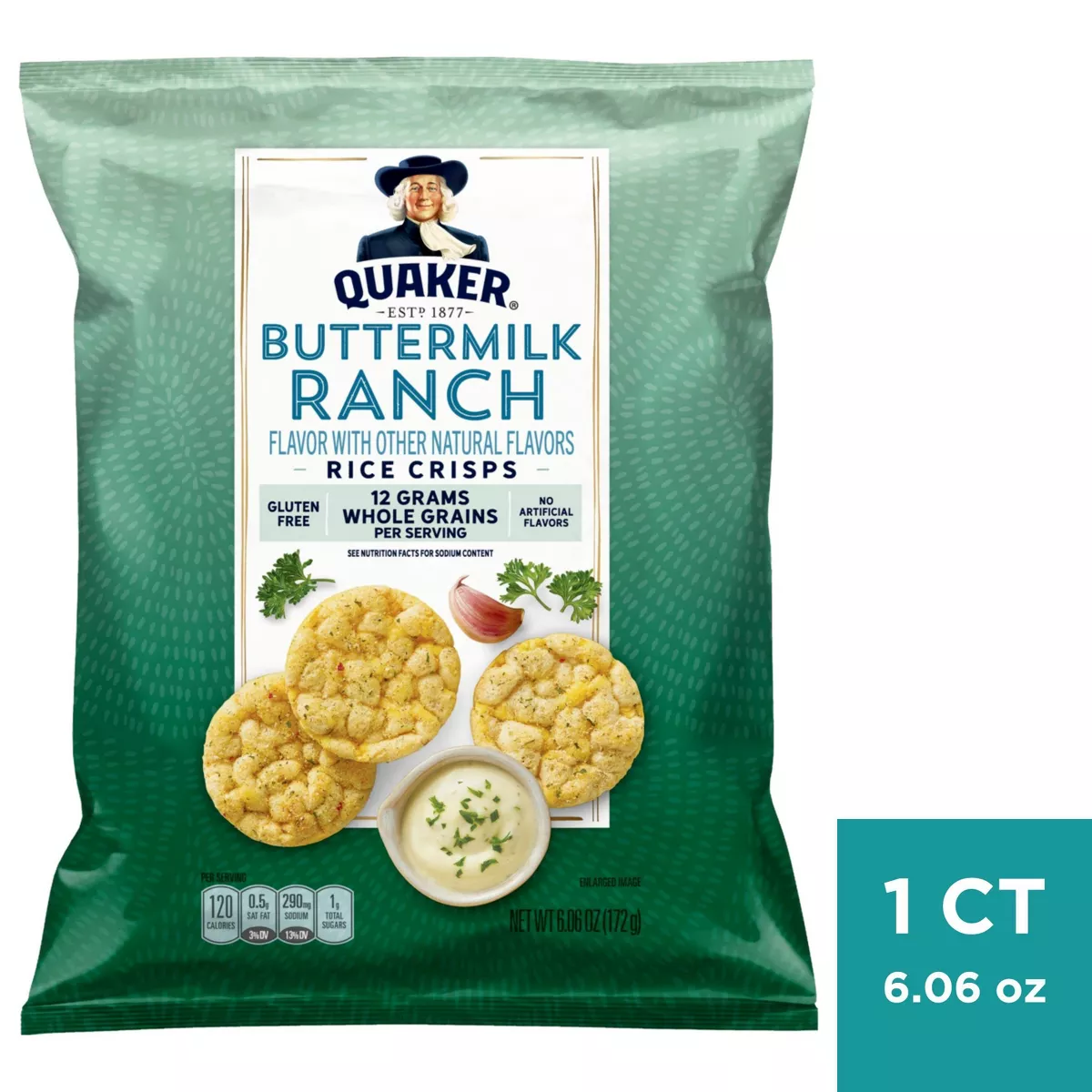Quaker Rice Crisp Ranch Buttermilk - 6.06oz - Walmart.com