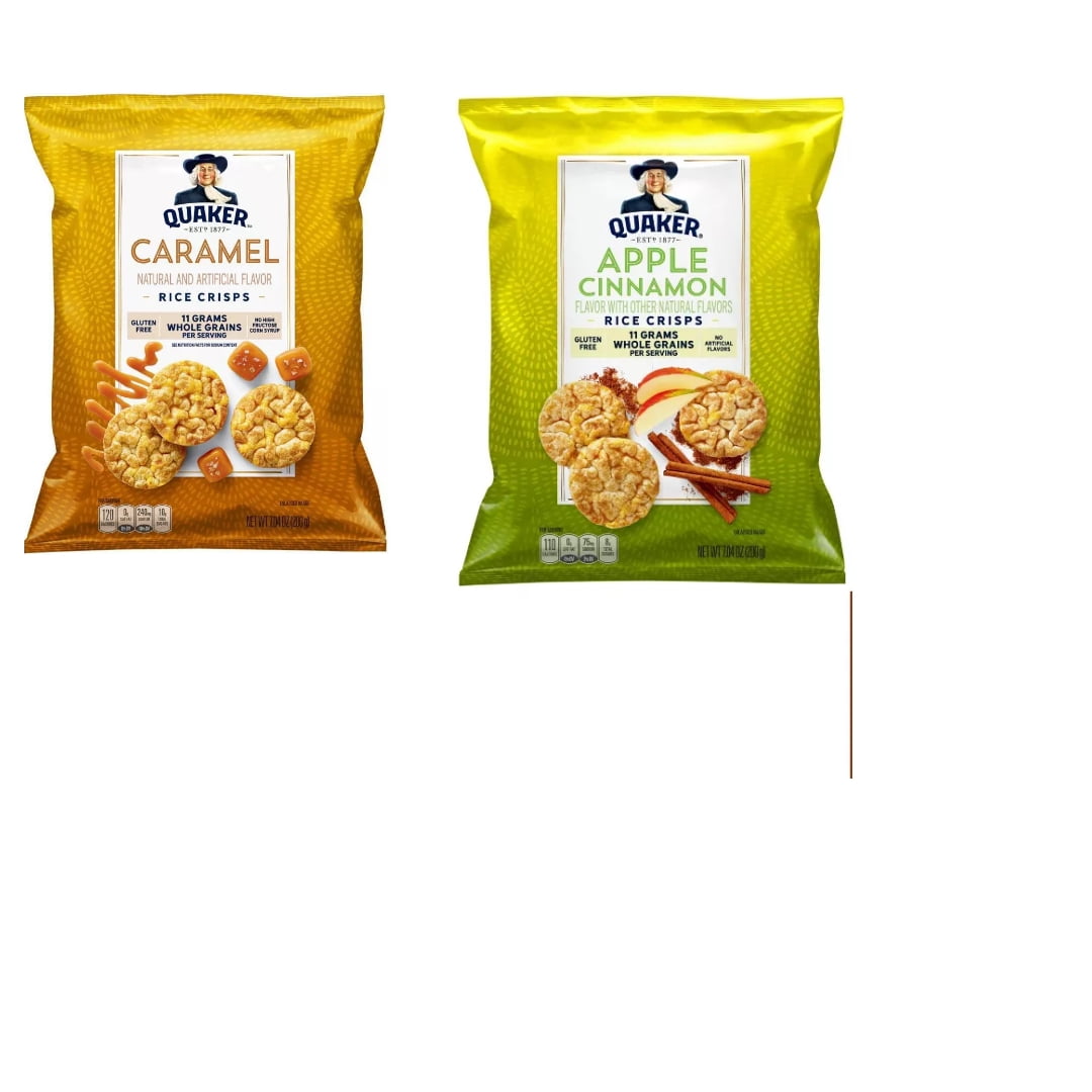 Quaker Rice Crisp Variety Pack: Caramel (7.04oz) & Apple Cinnamon ...