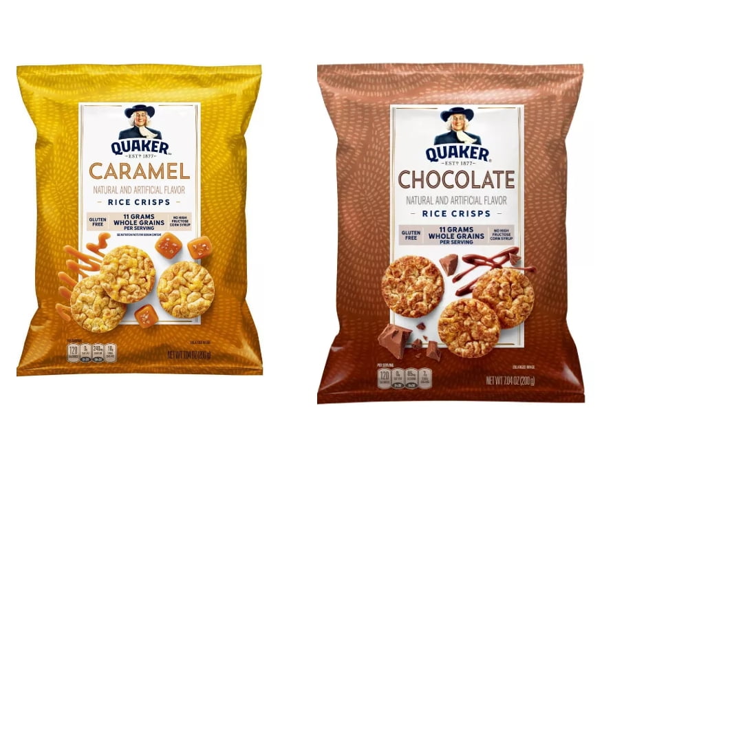 Quaker Rice Crisp Variety Pack: Caramel (7.04oz) & Chocolate Popped (7 ...