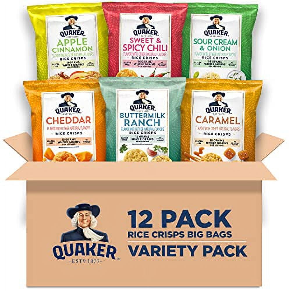 Quaker Rice Crisps, 6 Flavor Variety Pack, 12 Count - Walmart.com