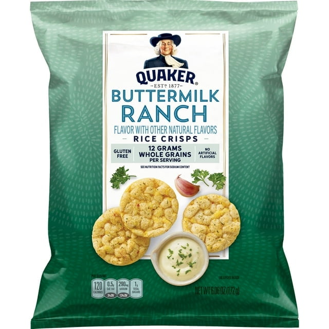 Quaker Rice Crisps, Buttermilk Ranch, 6.06 Oz - Walmart.com