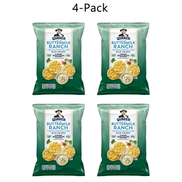Quaker Gluten Free Crispy Rice Crisps, Buttermilk Ranch Flavor, 6.06 oz ...