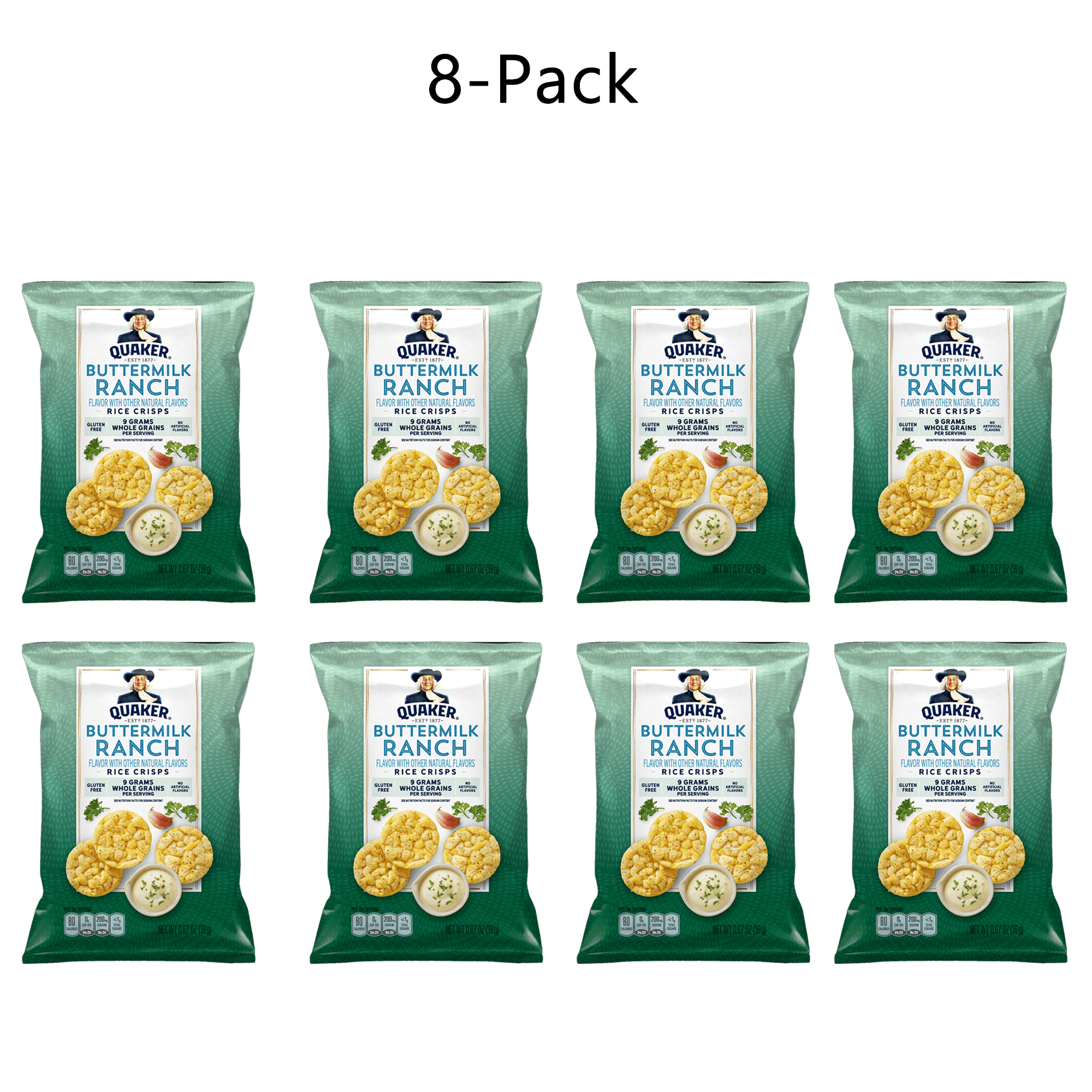 Quaker Rice Crisps Buttermilk Ranch Flavor, Gluten Free, 5.36 Ounce ...