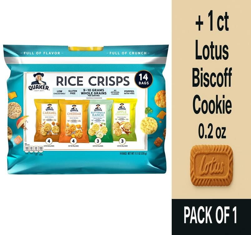 Quaker Rice Crisps Variety Pack Gluten Free Snacks 14 ct / 0.79 oz ...