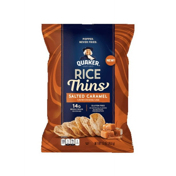 Quaker Salted Caramel Rice Thins - 2.5 oz - Walmart Business Supplies