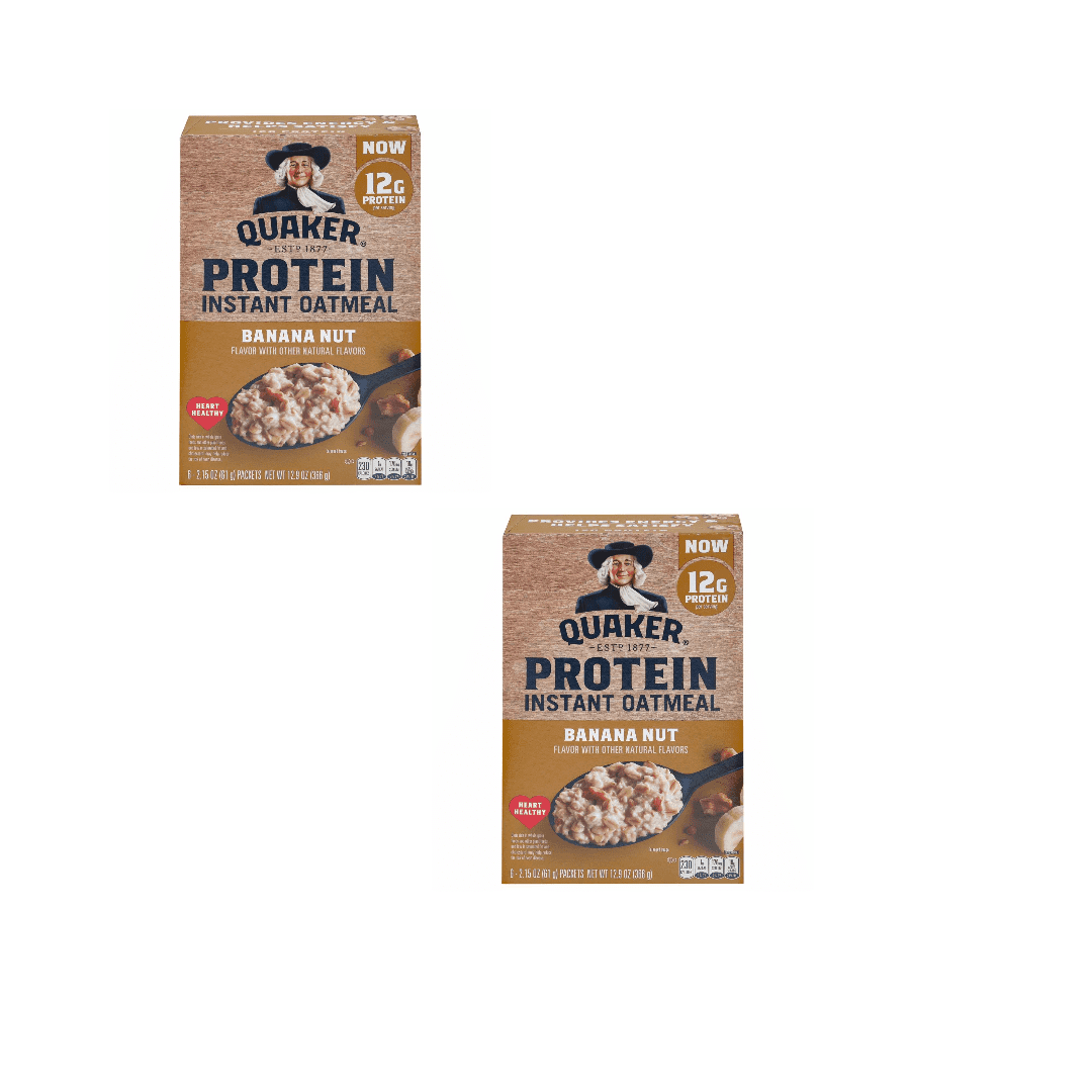 Quaker Select Starts Protein Banana Nut Instant Oatmeal 6ct pack of 2 ...