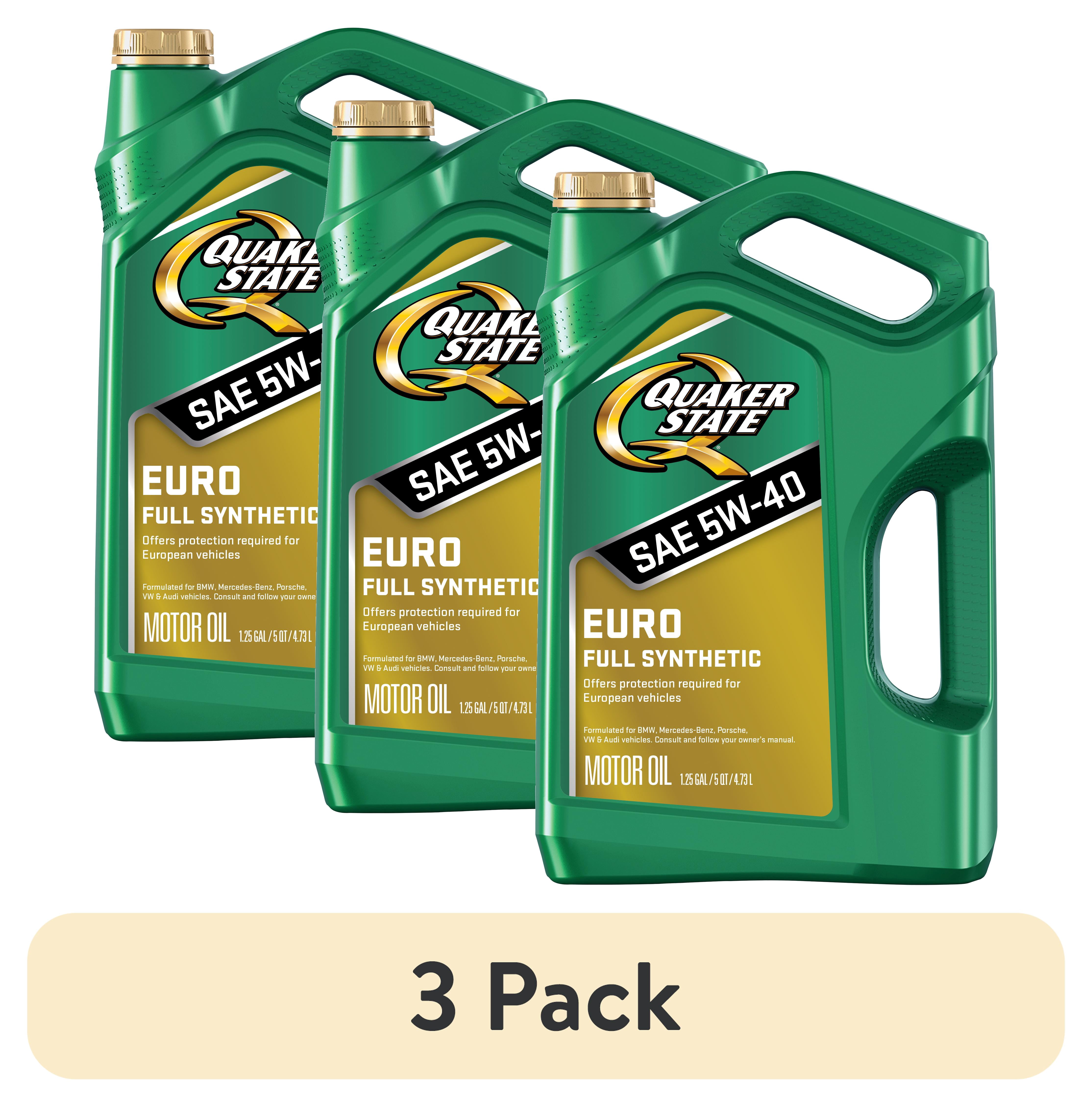 3 Pack Quaker State Euro Full Synthetic 5W 40 Motor Oil 5 Quart 3-pack-quaker-state-euro-full-synthetic-5w-40-motor-oil-5-quart