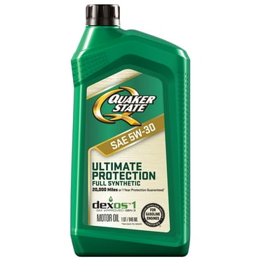 Quaker State Ultimate Protection Full Synthetic 0W-20 Motor Oil, 5 ...