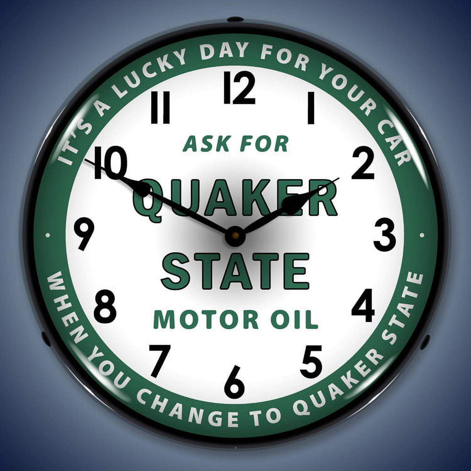 Quaker State Oil Wall Clock, Lighted: Gas / Oil Theme - Walmart.com