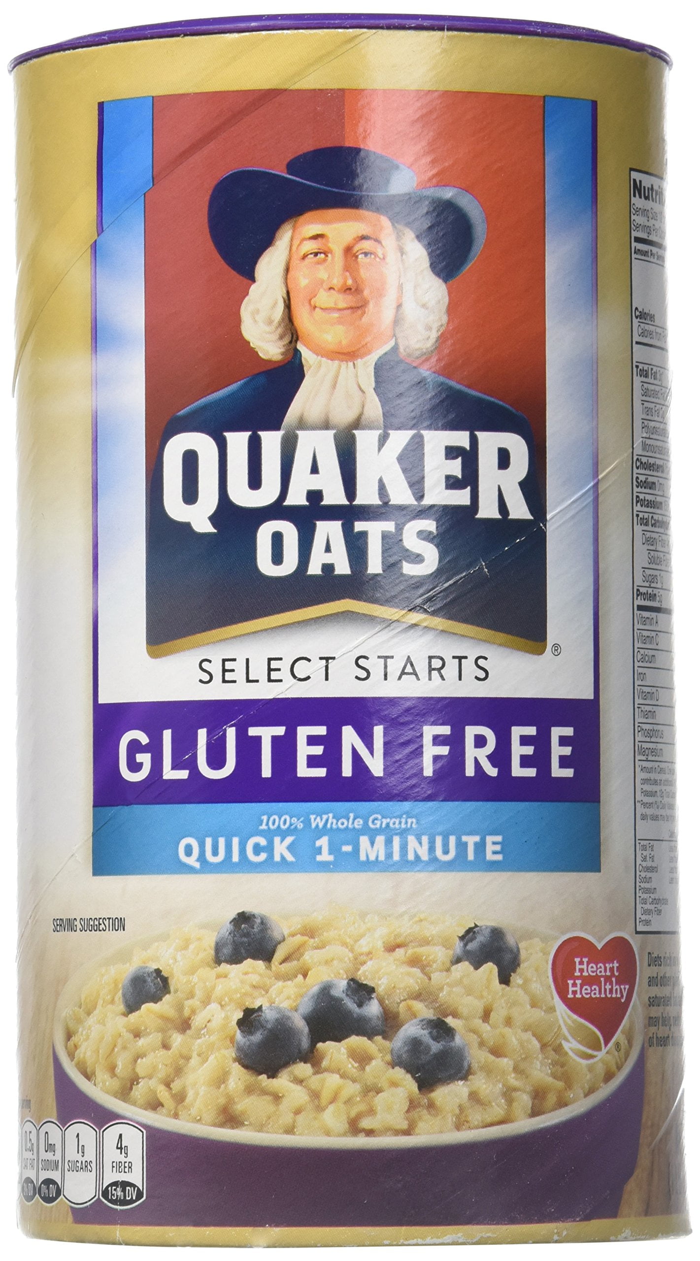 Quaker TMH1 Oats Select Starts Quick One Minute Oaks GLUTEN FREE ...