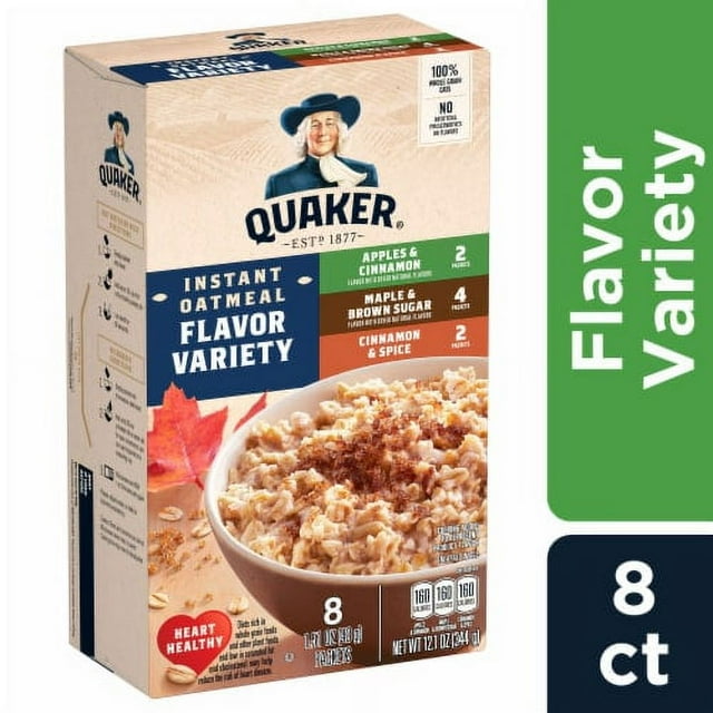 2X - Quaker Traditional Flavors Instant Oatmeal Variety Pack - Walmart.com