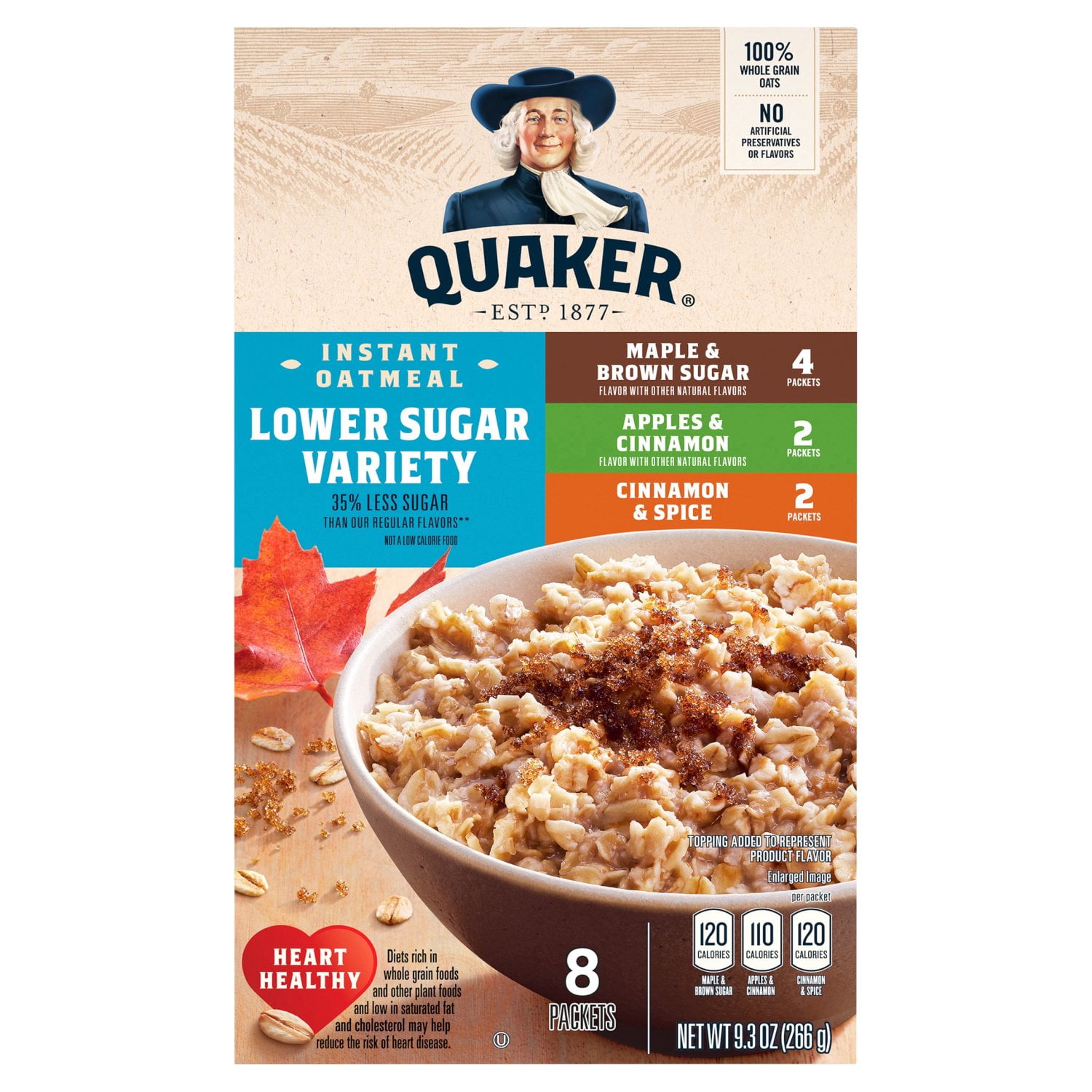 Quaker Variety Pack Low Sugar 9.3 oz - Walmart.com