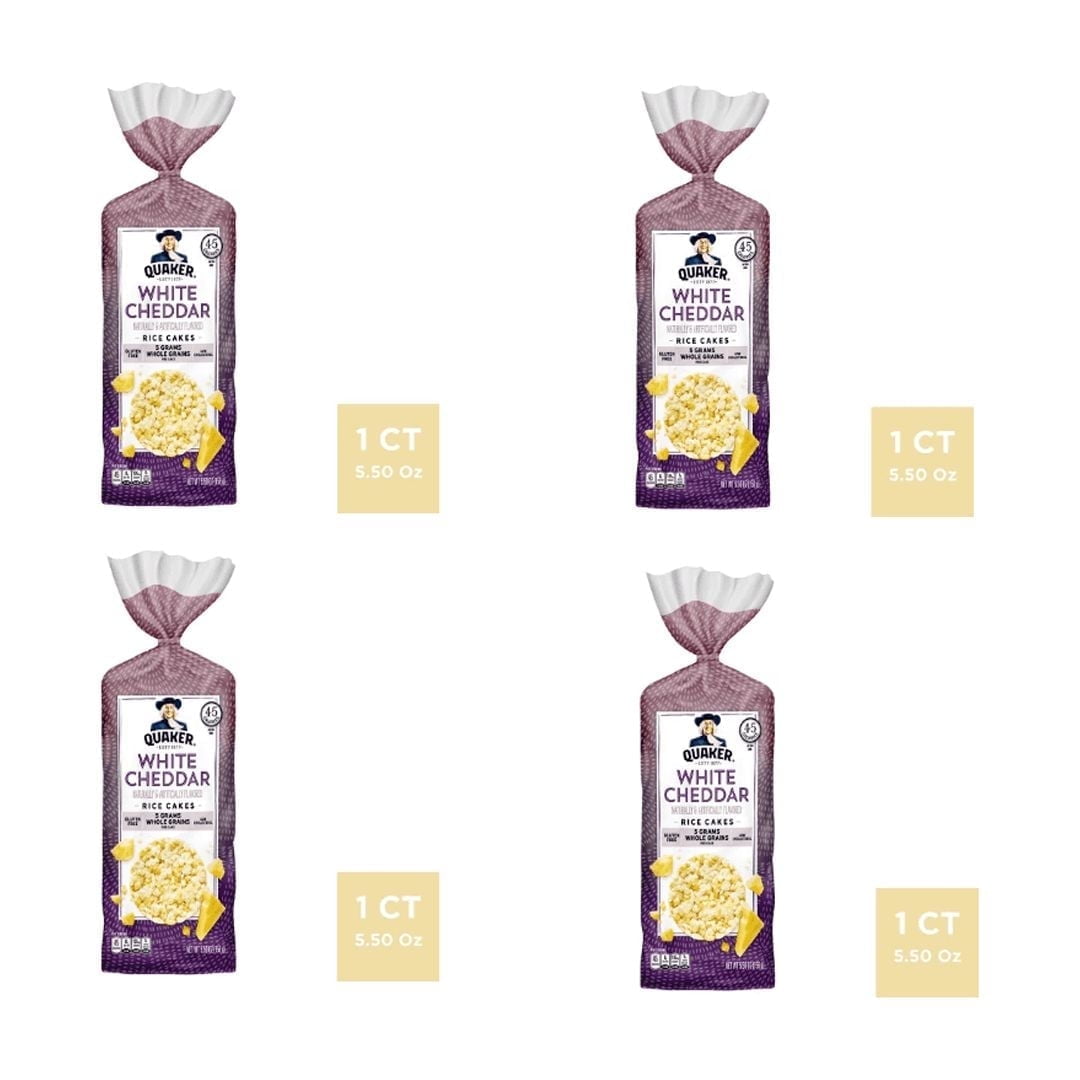 Quaker White Cheddar Gluten Free Large Rice Cakes - 5.5oz (Pack of 4 ...