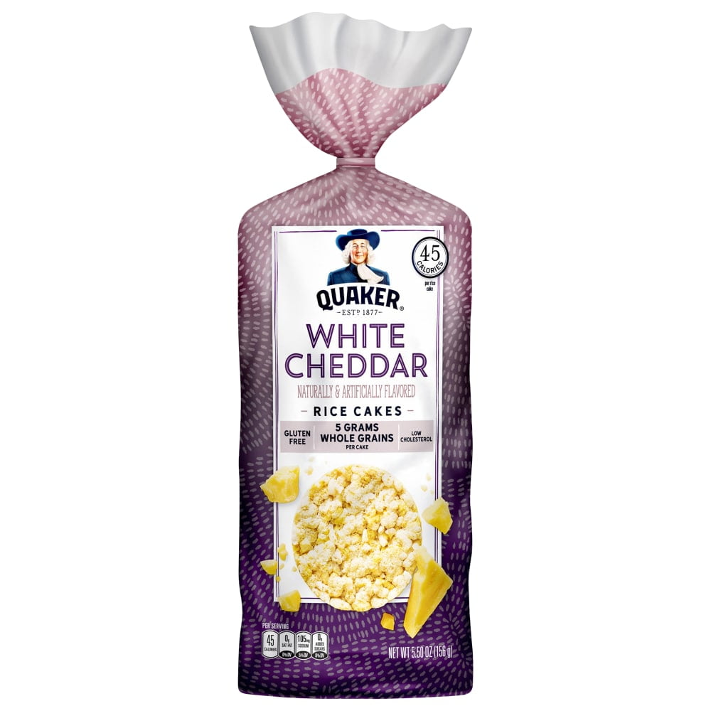 Quaker White Cheddar Naturally & Artificially Flavored Rice Cakes, 5.50 ...