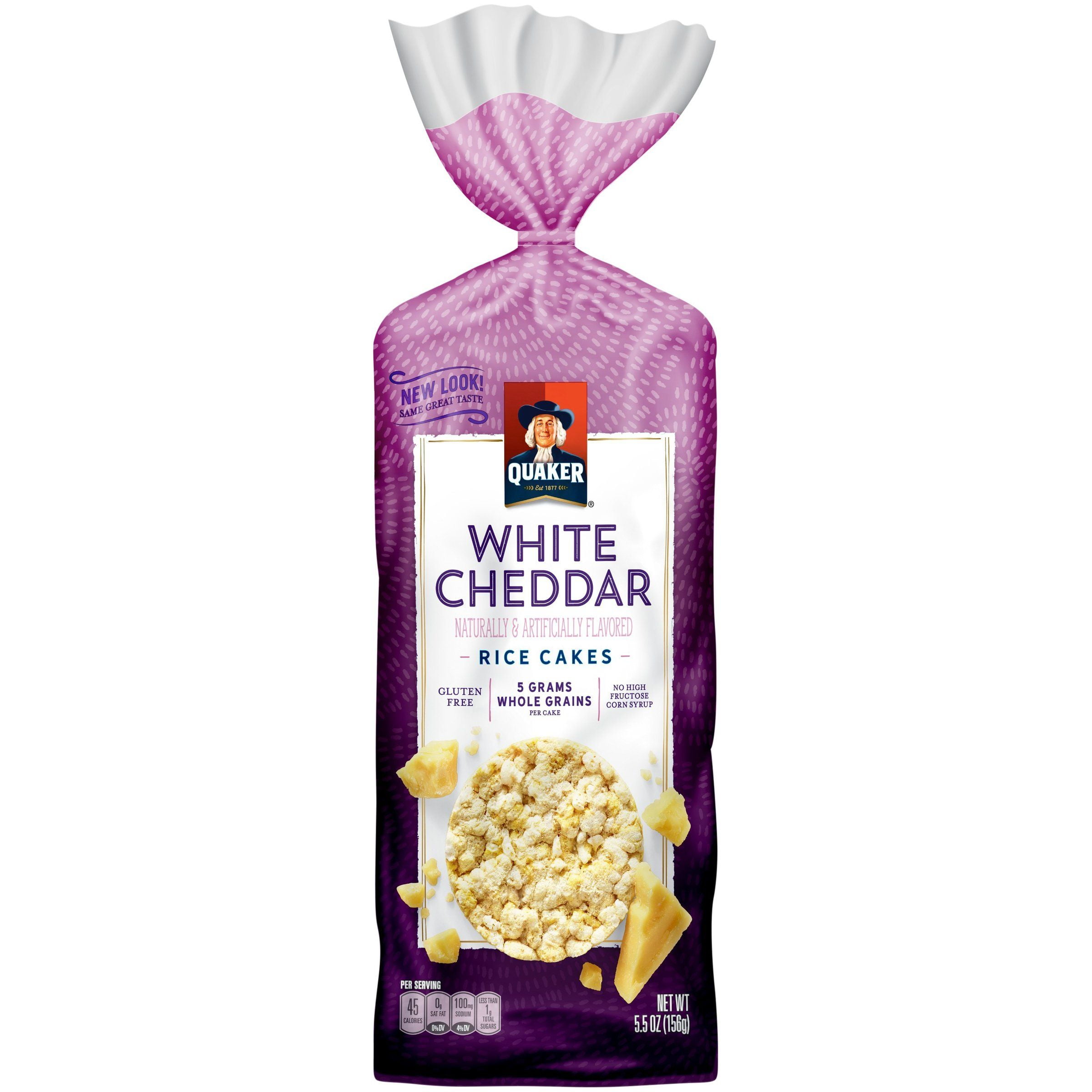 Quaker White Cheddar Rice Cakes - 5.5 oz Package May Vary - Walmart.com