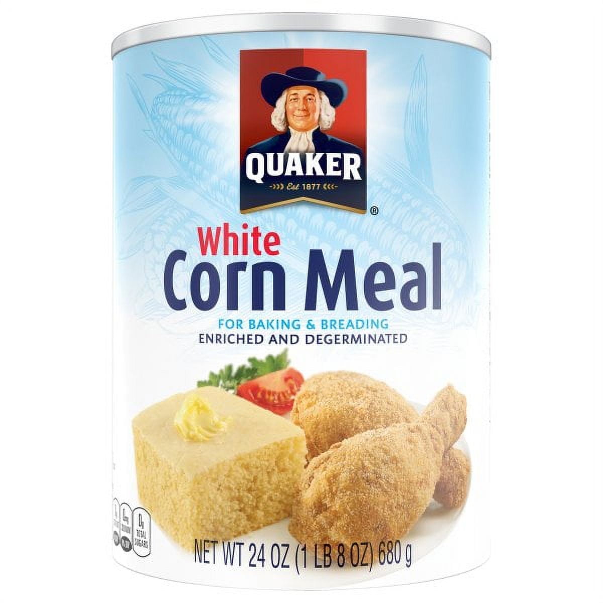 Quaker Enriched Degerminated White Corn Meal, 24 oz - Groceries ...