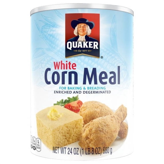Quaker White Enriched and Degerminated Corn Meal, Fine Ground, 24 oz ...