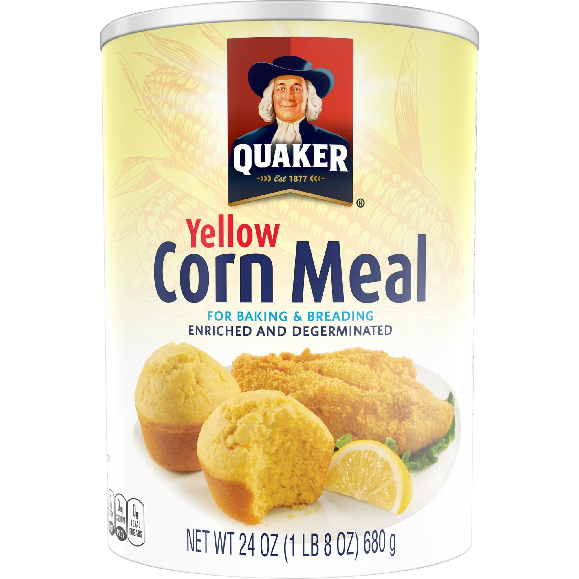 Quaker Yellow Enriched & Degerminated Groceries Corn Meal Canister for ...