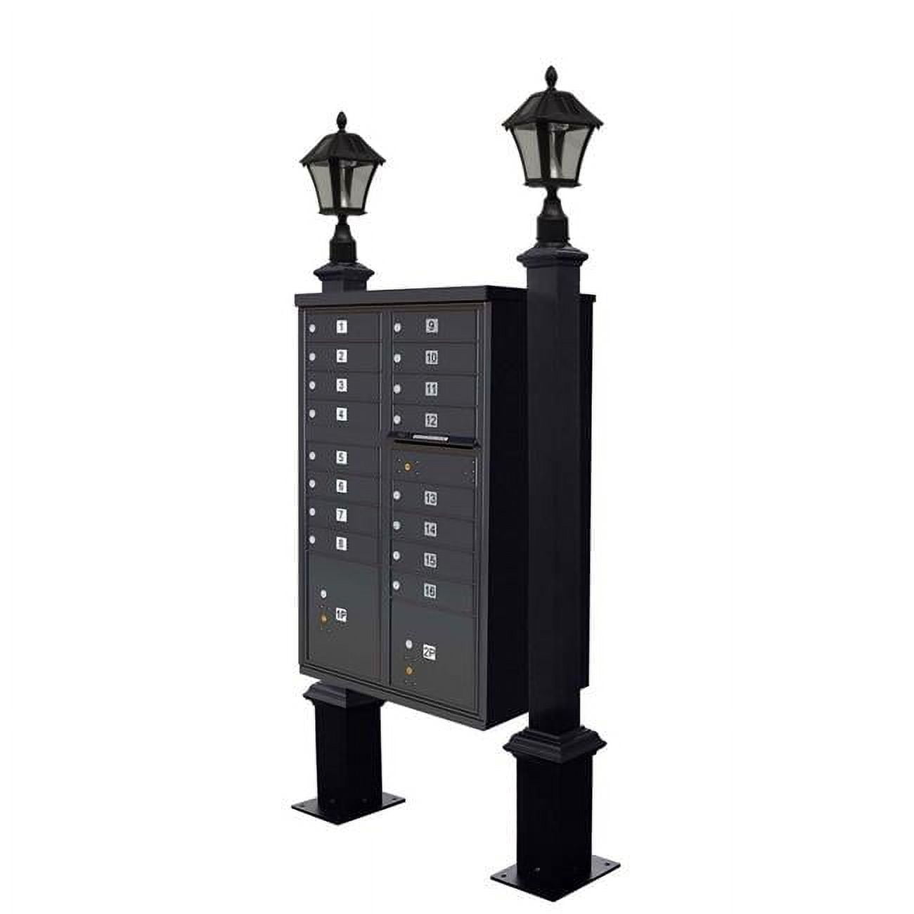 QualArc WDPST-SL-CBU-BLK 10 in. Westhaven Decorative CBU Square Posts ...
