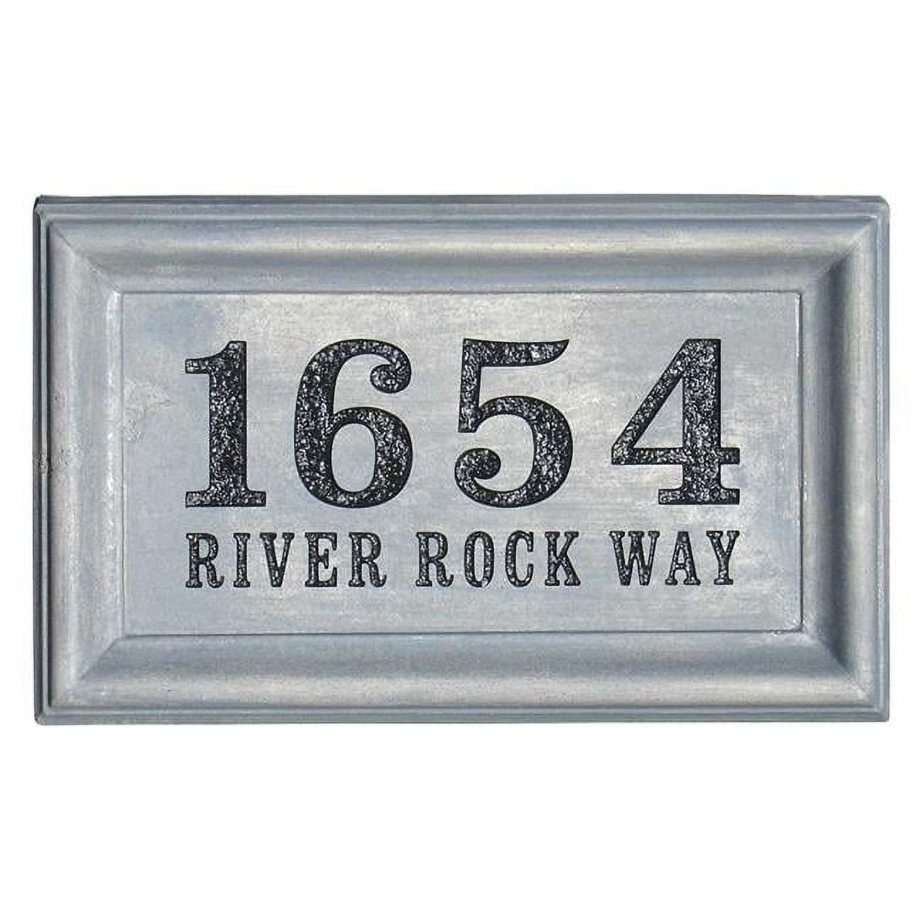QualArc CCAB-REC-AG 18 in. Engraved Rectangle Cast Concrete Address ...