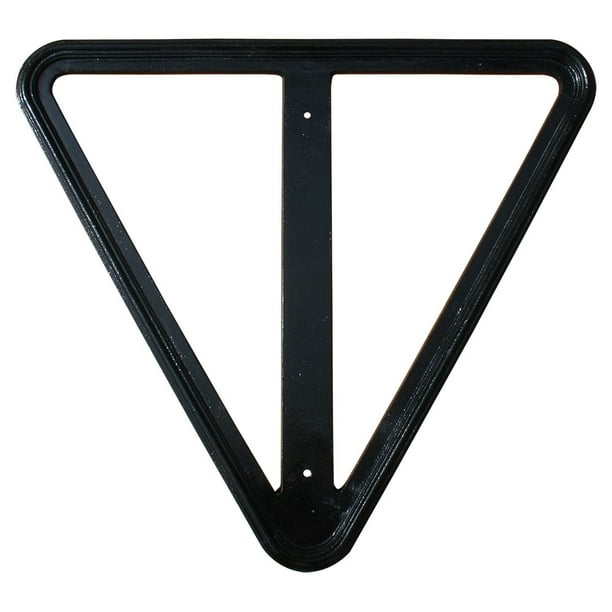 QualArc 30 in. Yield Triangle Frame - Black - Walmart Business Supplies