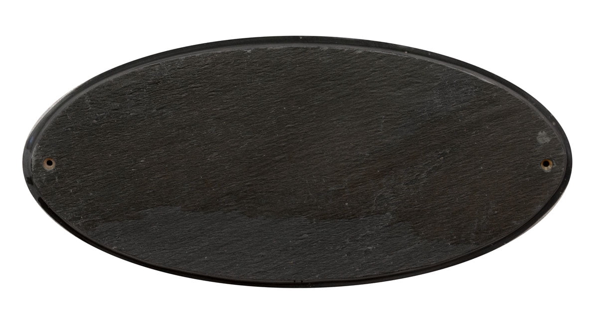 QualArc ROC-4701-SL 9 in. Rockport Oval in Slate Stone Color Solid ...