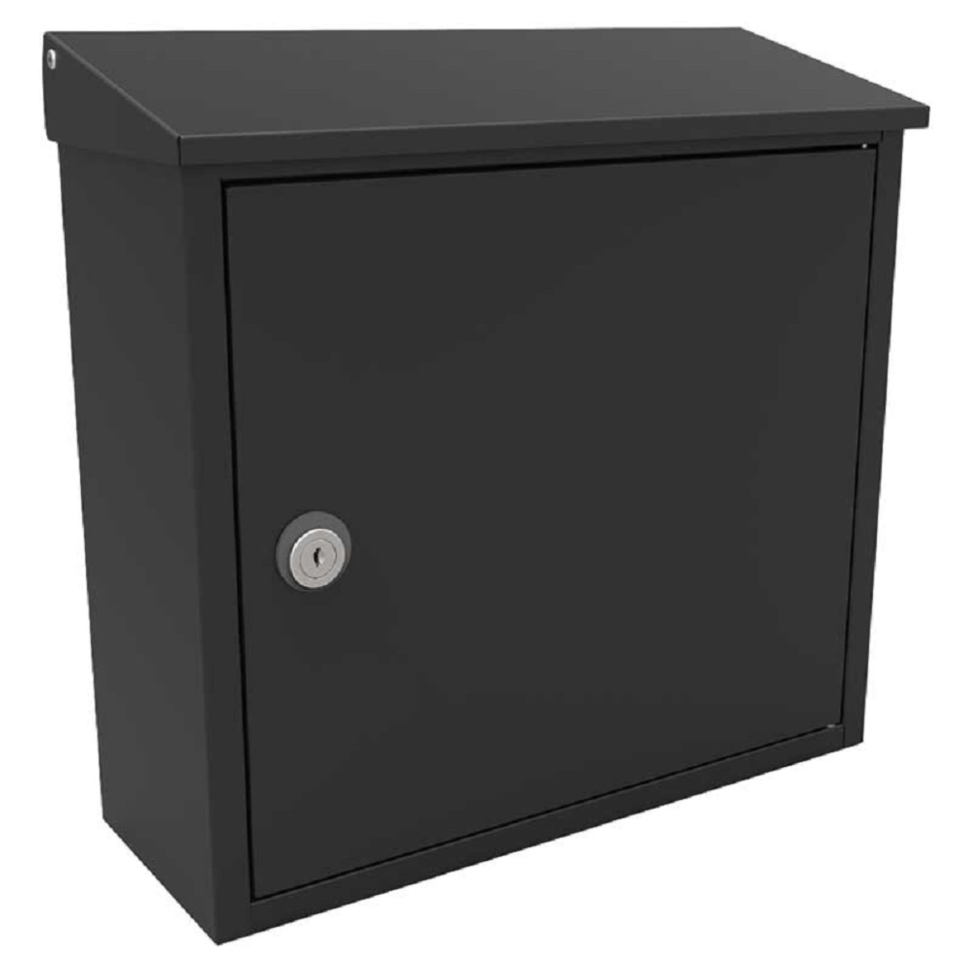 Allux 400 Top Loading Wall Mount Locking Mailbox In Black - Walmart.com