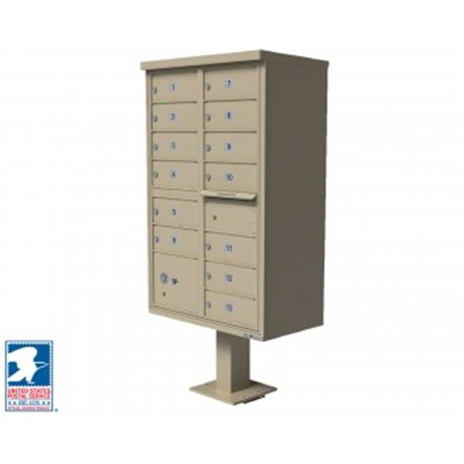 QualArc CBU-13-SS 72 x 42 x 30 in. 1570 12 Door Cluster Box Unit for ...