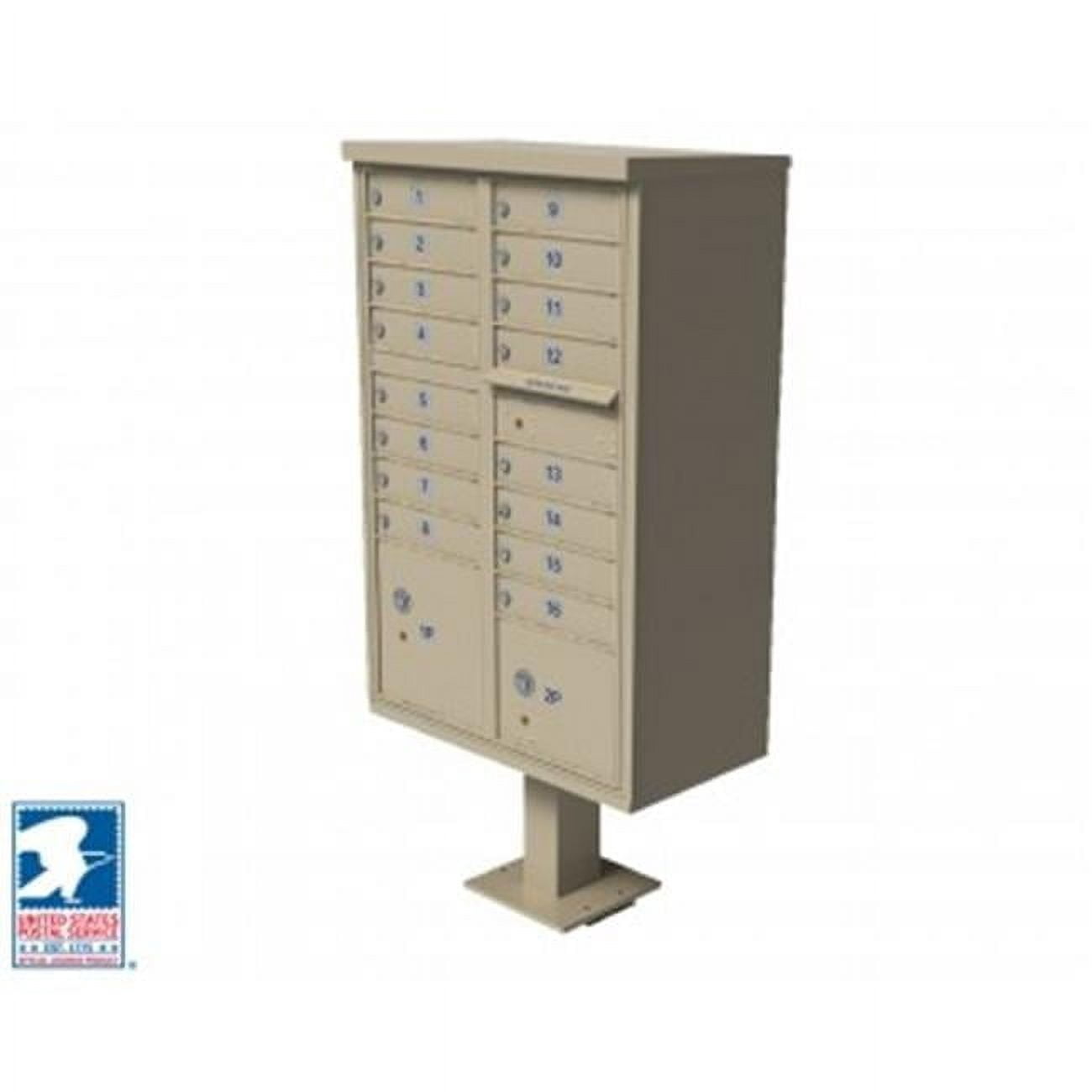 QualArc CBU-16-SS 72 x 42 x 30 in. 1570 12 Door Cluster Box Unit for ...