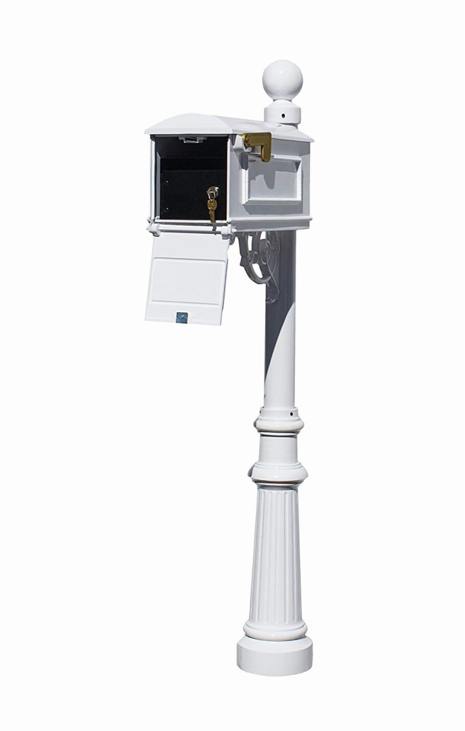 Lewiston Equine Mailbox Post System with Locking Insert, ornate base ...