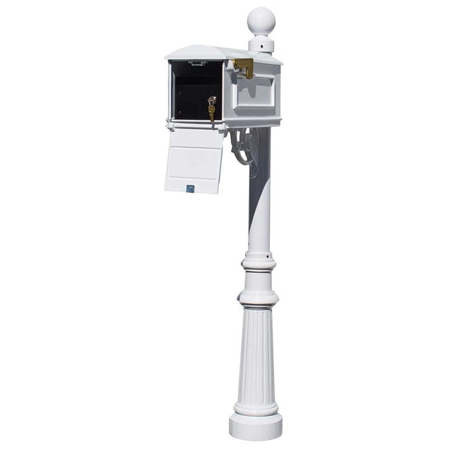Lewiston Equine Mailbox Post System with Locking Insert, fluted base ...