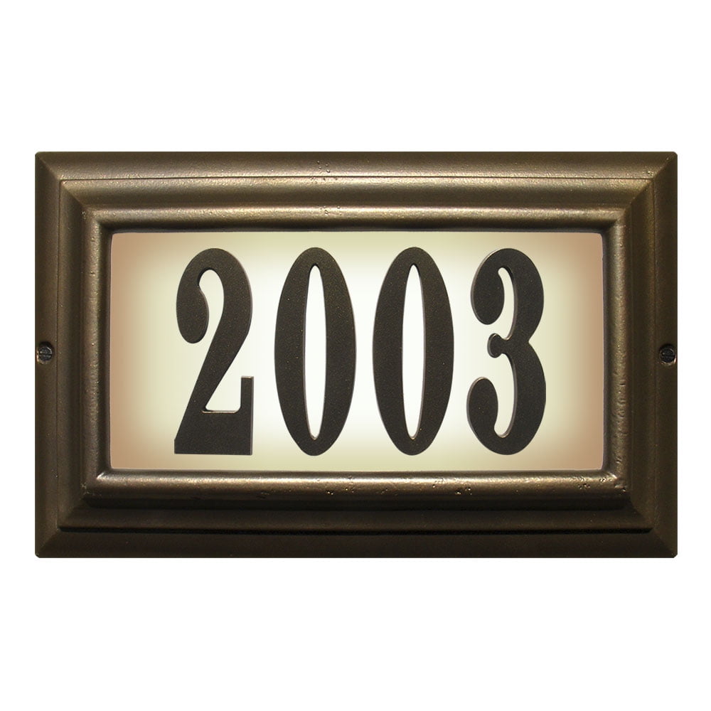 QualArc LTL-1301FB Edgewood Large Lighted Address Plaque in French ...