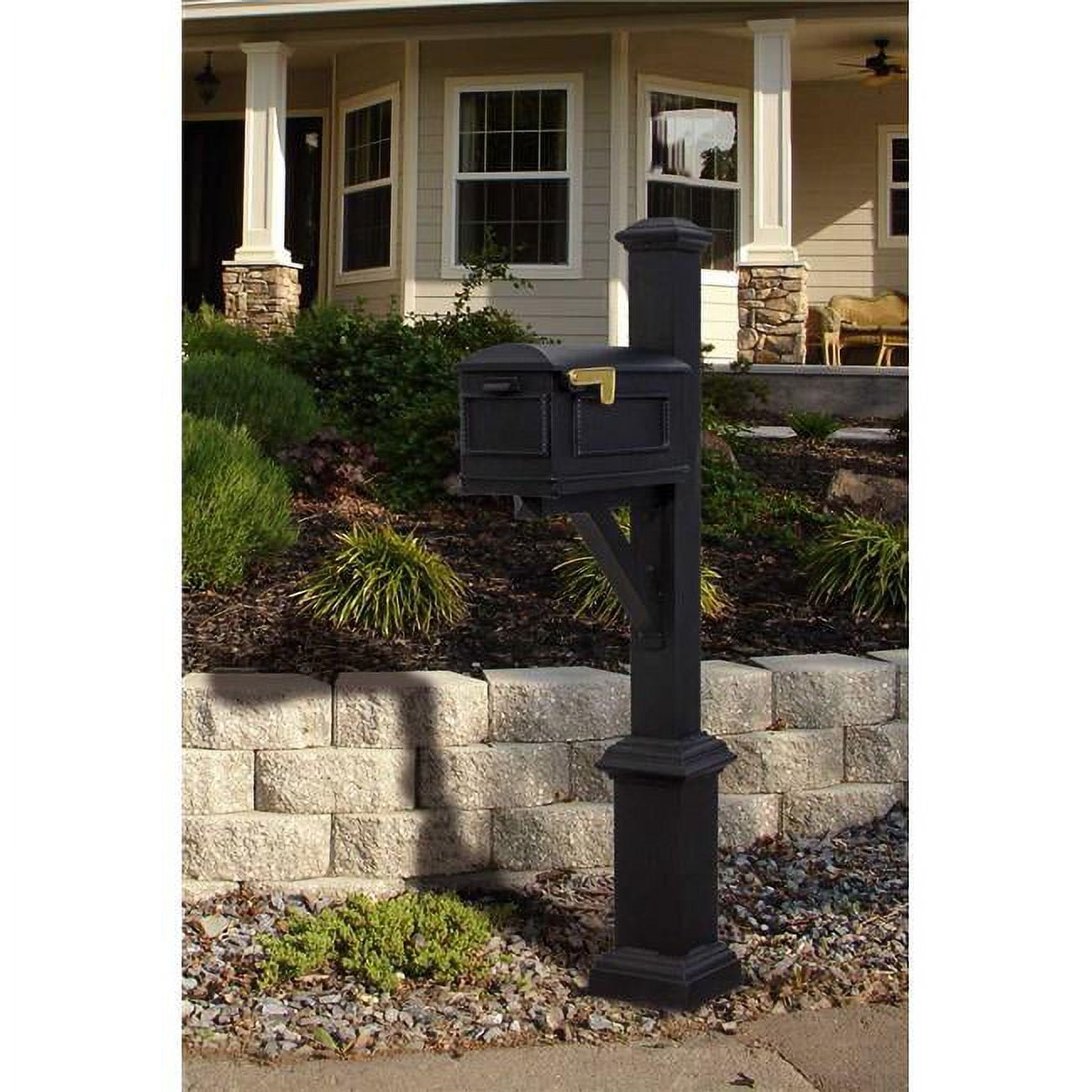 QualArc WESRE-SB1S7-BL Westhaven Sign System with Square Base & Pyramid ...