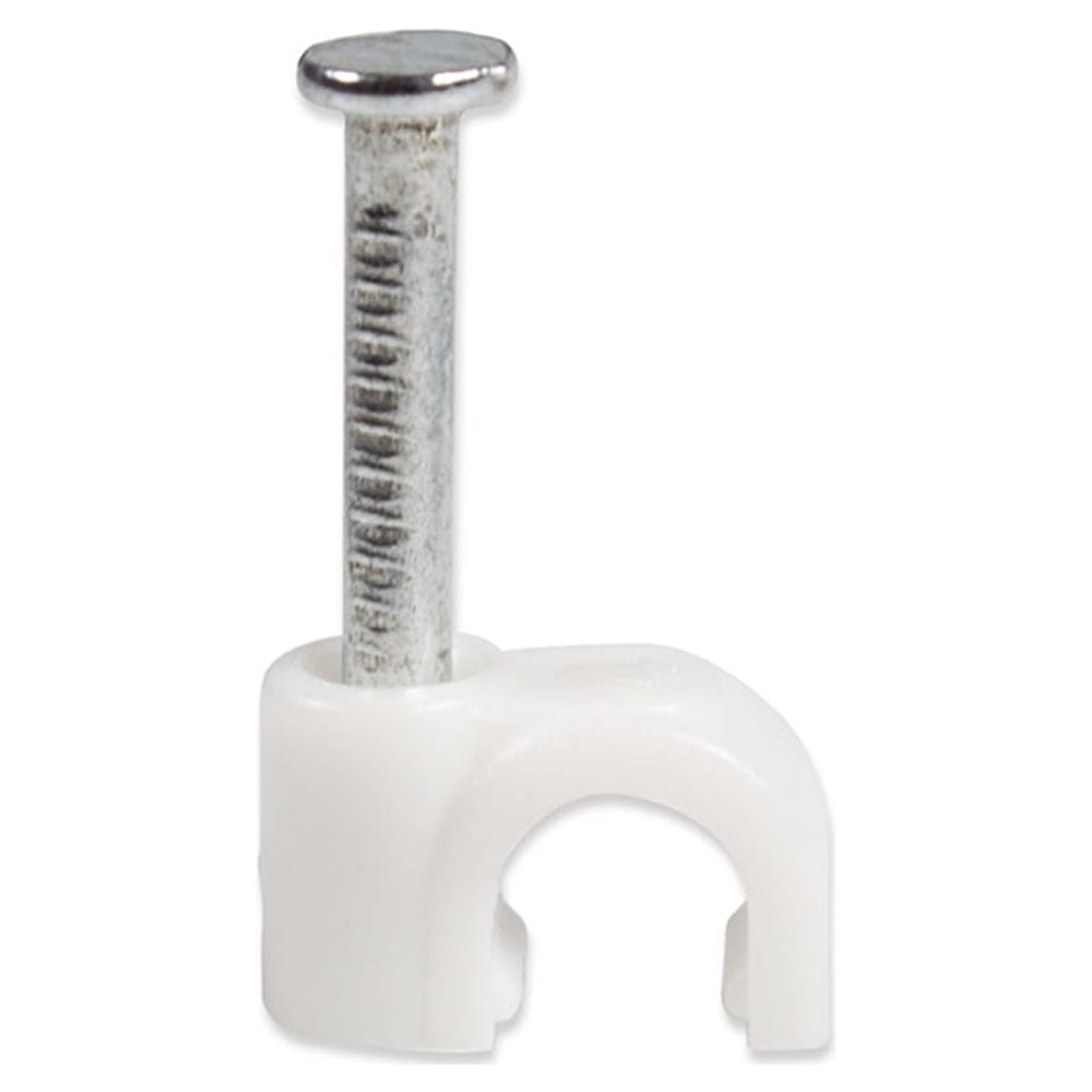 QualGear 4mm Cable Clips, White, 100 Pack, CC4-W-100-P - Walmart.com