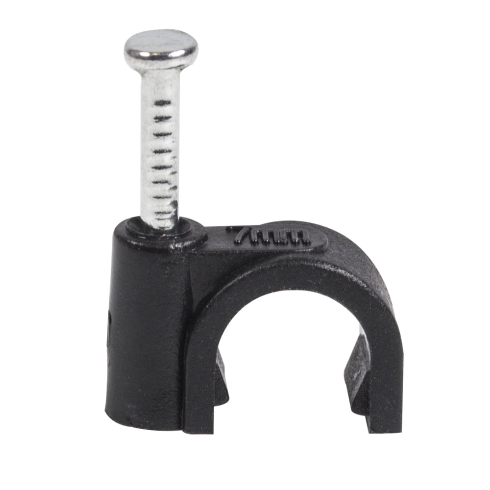 QualGear 7mm Cable Clips, Black, 100 Pack, CC7-B-100-P - Walmart.com