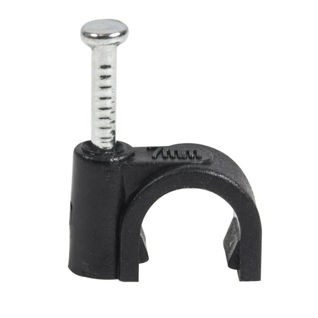 QualGear 7mm Cable Clips, Black, 100 Pack, CC7-B-100-P - Walmart.com